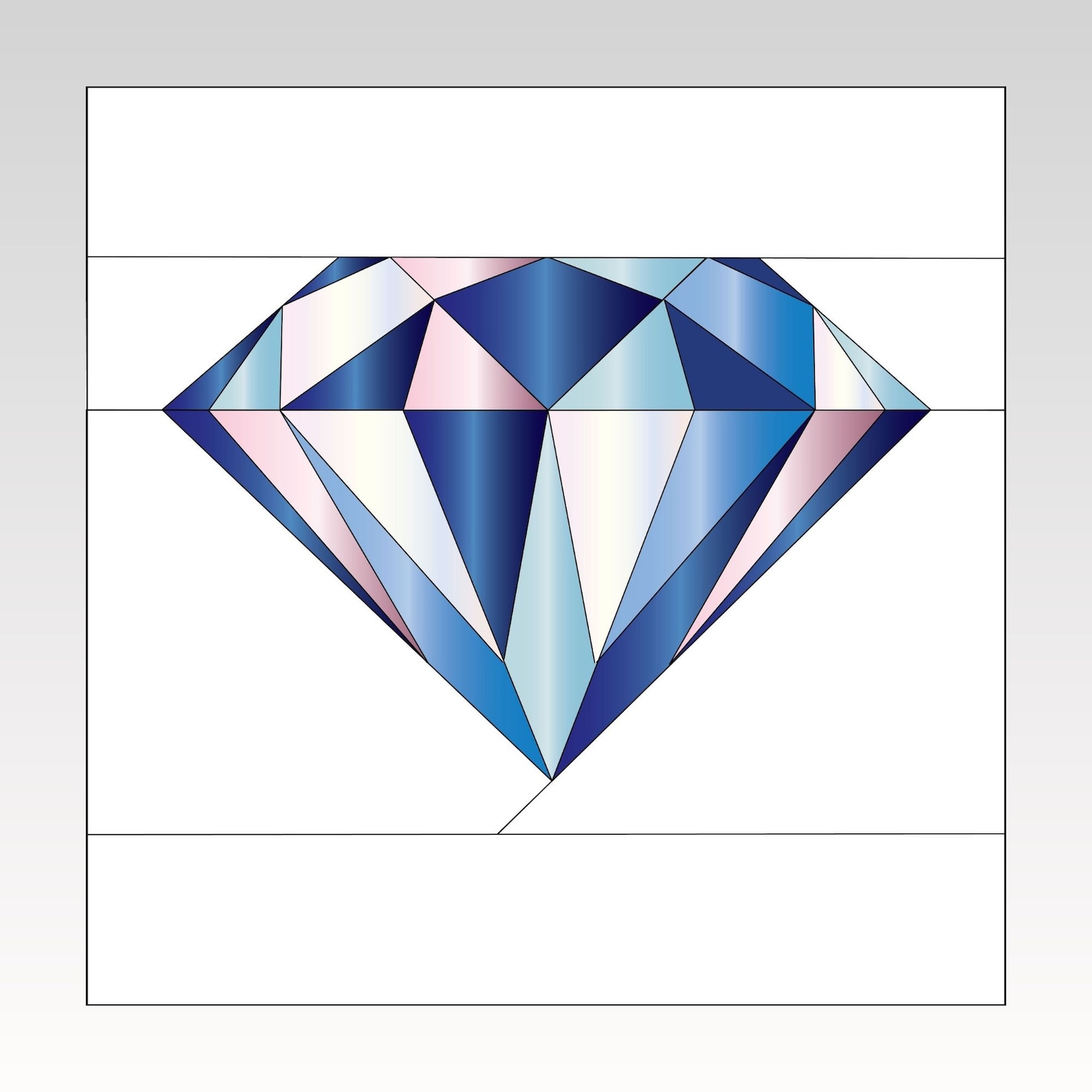 BLUE DIAMOND Quilt Block - Etsy