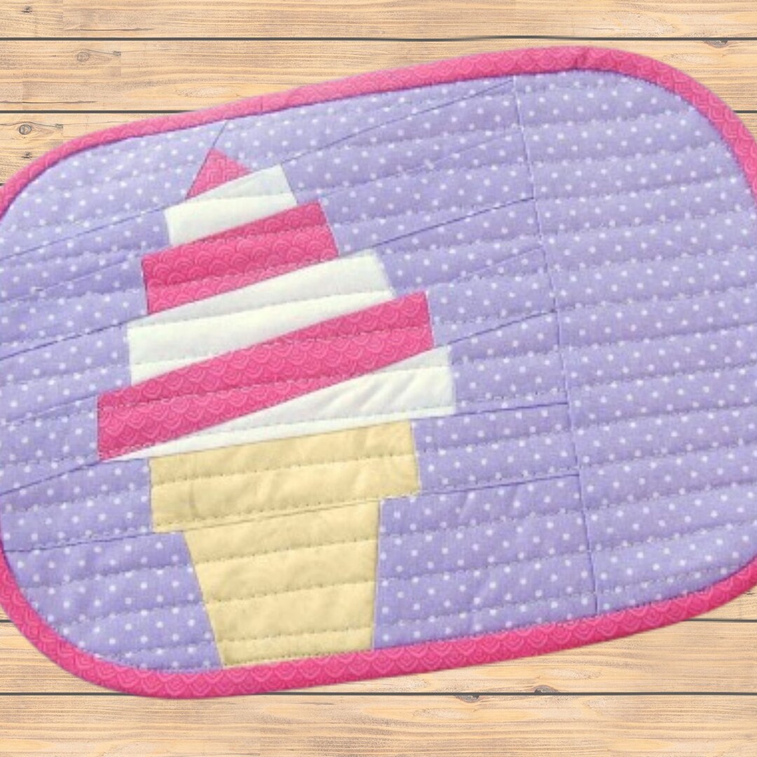 ICE CREAM SWIRL Quilted Mug Rug Pattern - Etsy