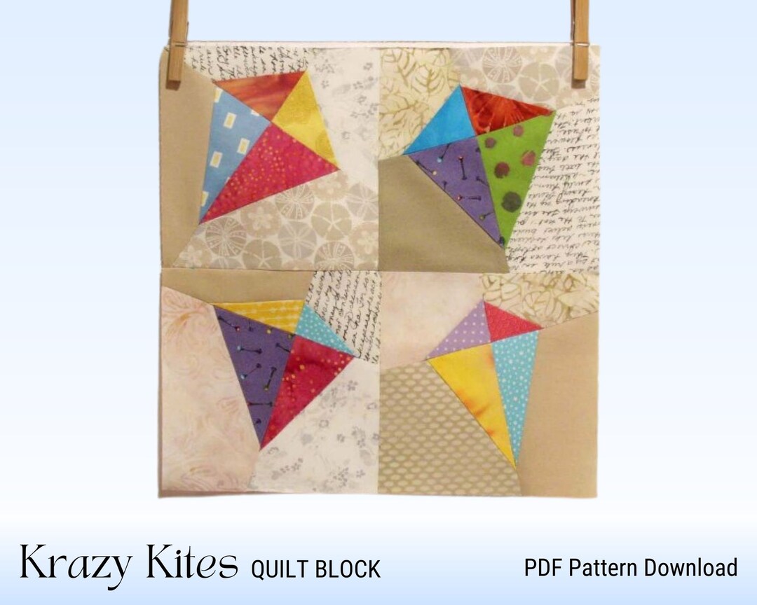 KRAZY KITES Quilt Block Pattern - Etsy