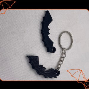 3D Printed Bat Halloween Keychain With Key Ring - Etsy