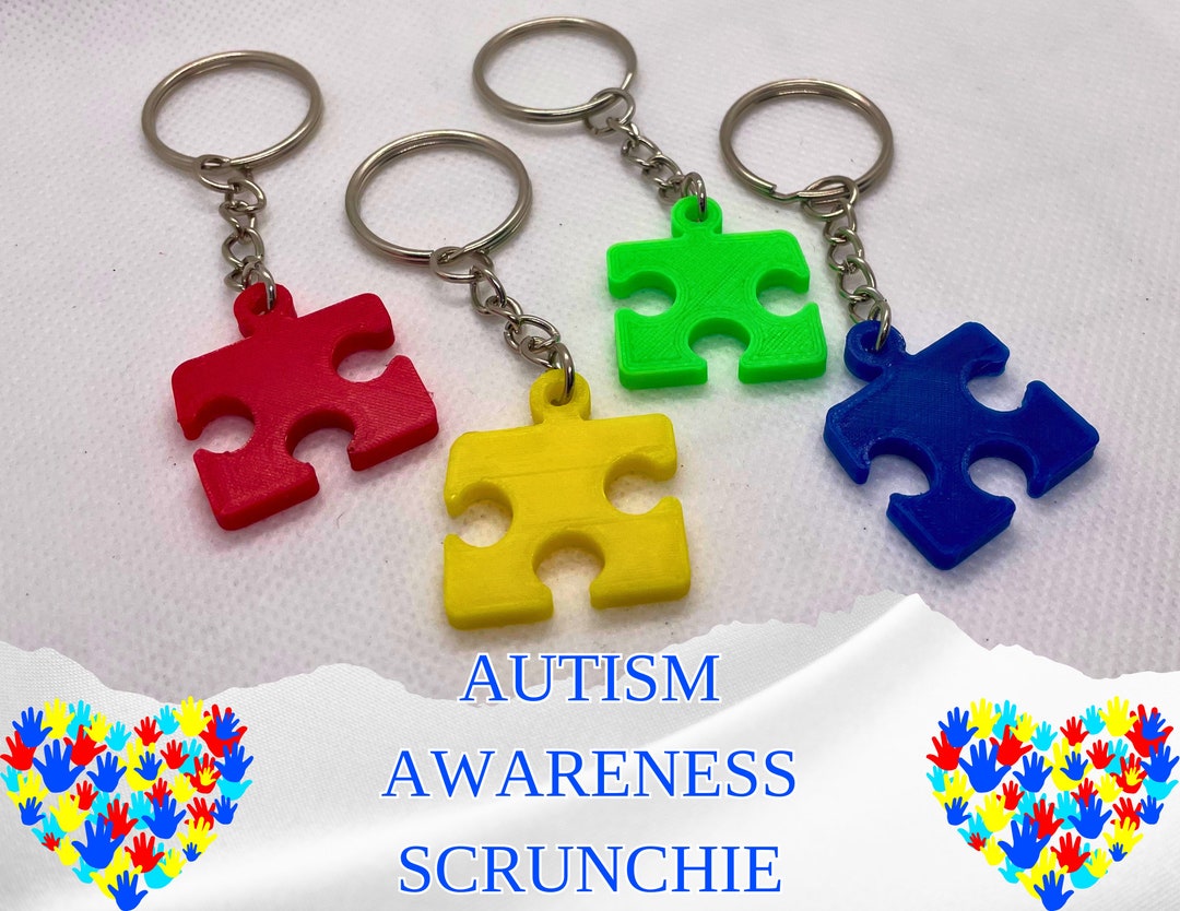 3D Printed Autism Awareness Puzzle Piece Keychain (PLA) - Etsy