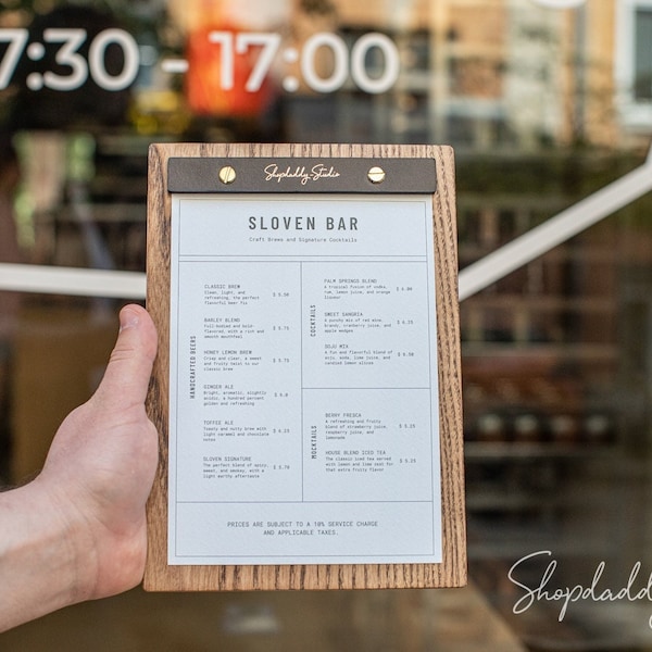 Engraved Menu - Etsy