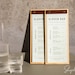 Wooden Menu Holder, Custom Menu Board, Restaurant One Page Menu ...