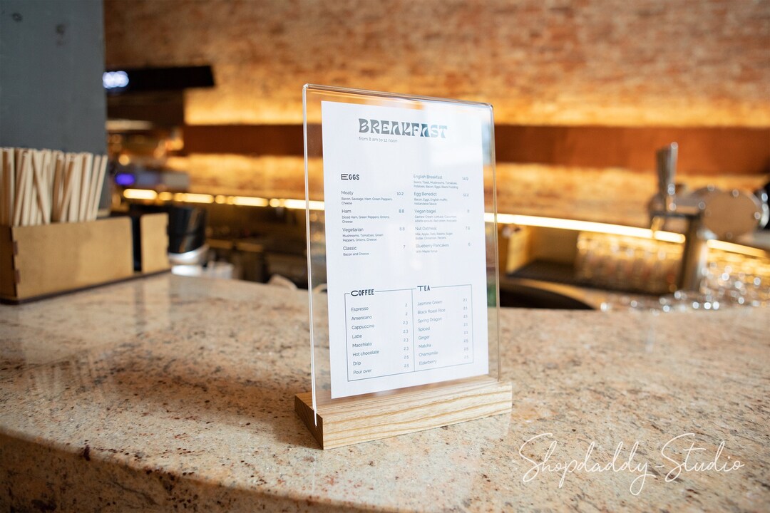 Table Menu Stand, Restaurant Table Tents, Table Top Display Stand for ...