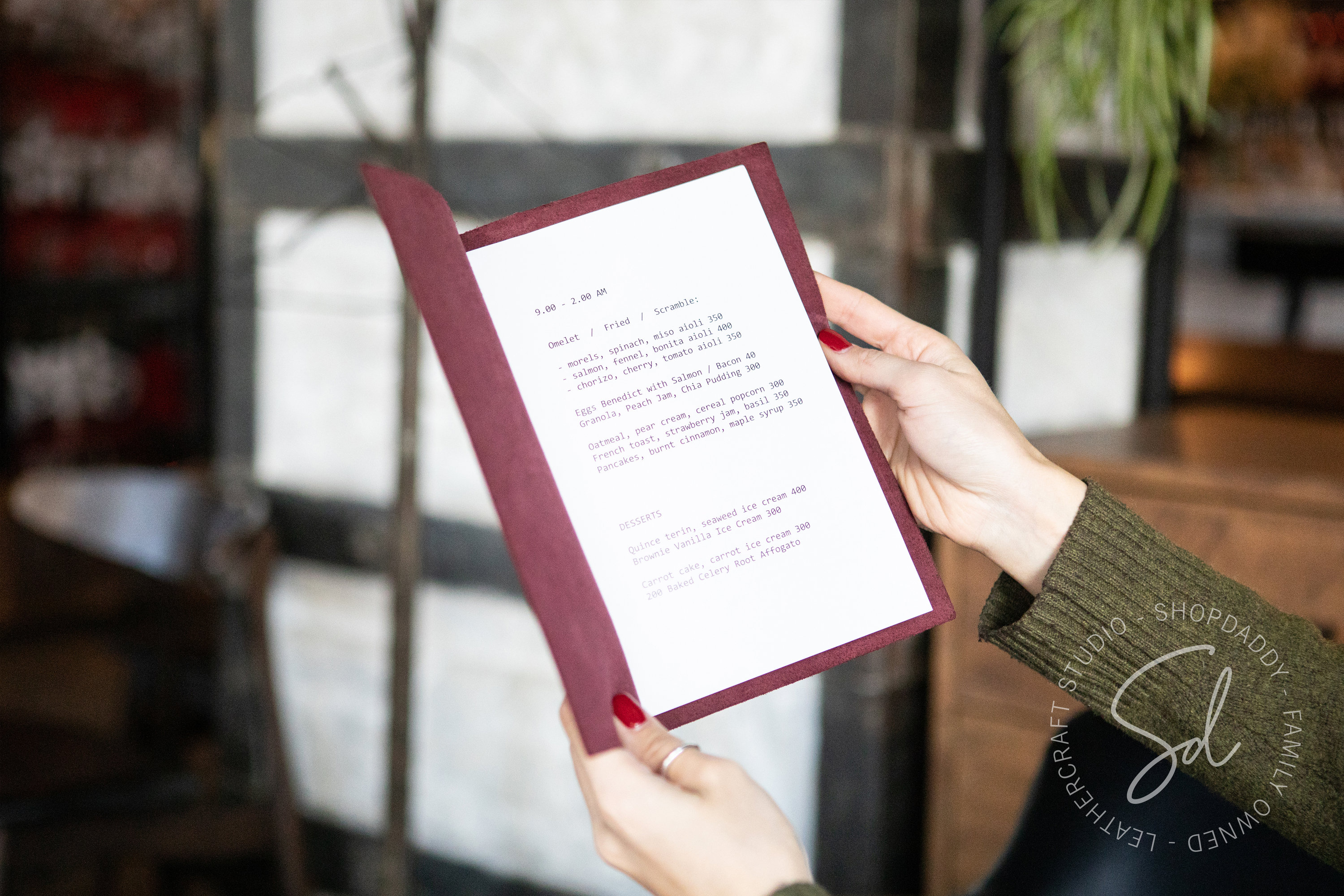 Leather Menu Cover: Custom Menu Book for Restaurant, Cafe & Bar - Etsy
