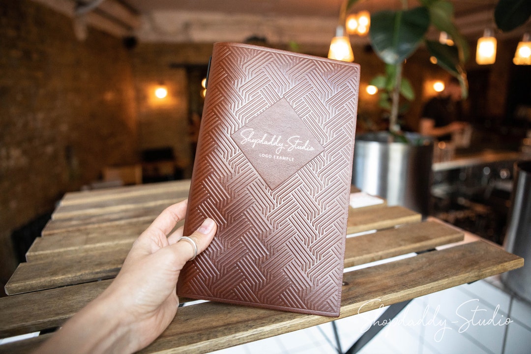 Custom Leather Menu Covers for Restaurants, Personalized Menu Folder ...