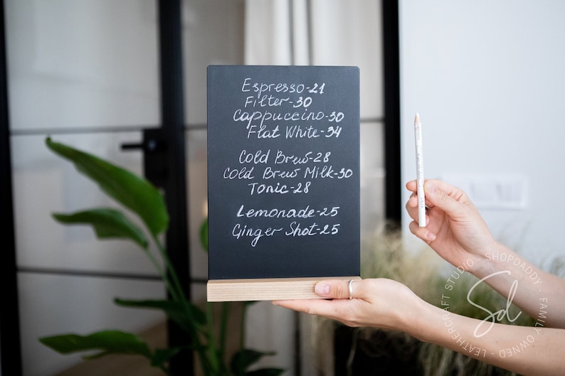 Wooden Chalkboard Sign Menu With Stand Letter Board Sign - Etsy