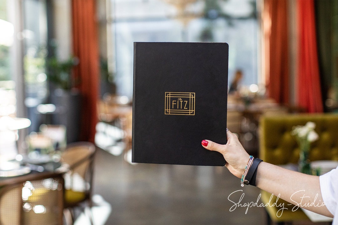 Custom Leather Menu Cover: Personalized Menu Holder for Restaurant ...