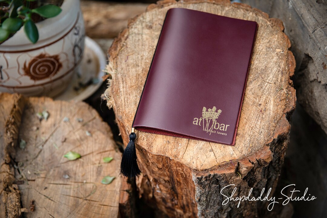 Leather Menu Cover for Restaurant, Cafe or Bar, Custom Menu Folder for ...