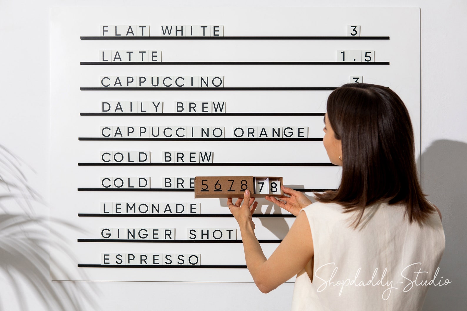 Wall Menu Board With Metal Rails & Changeable PVC Letters - Etsy