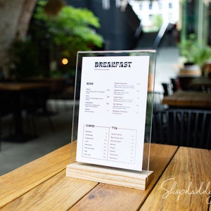 Table Menu Stand, Restaurant Table Tents, Table Top Display Stand for ...