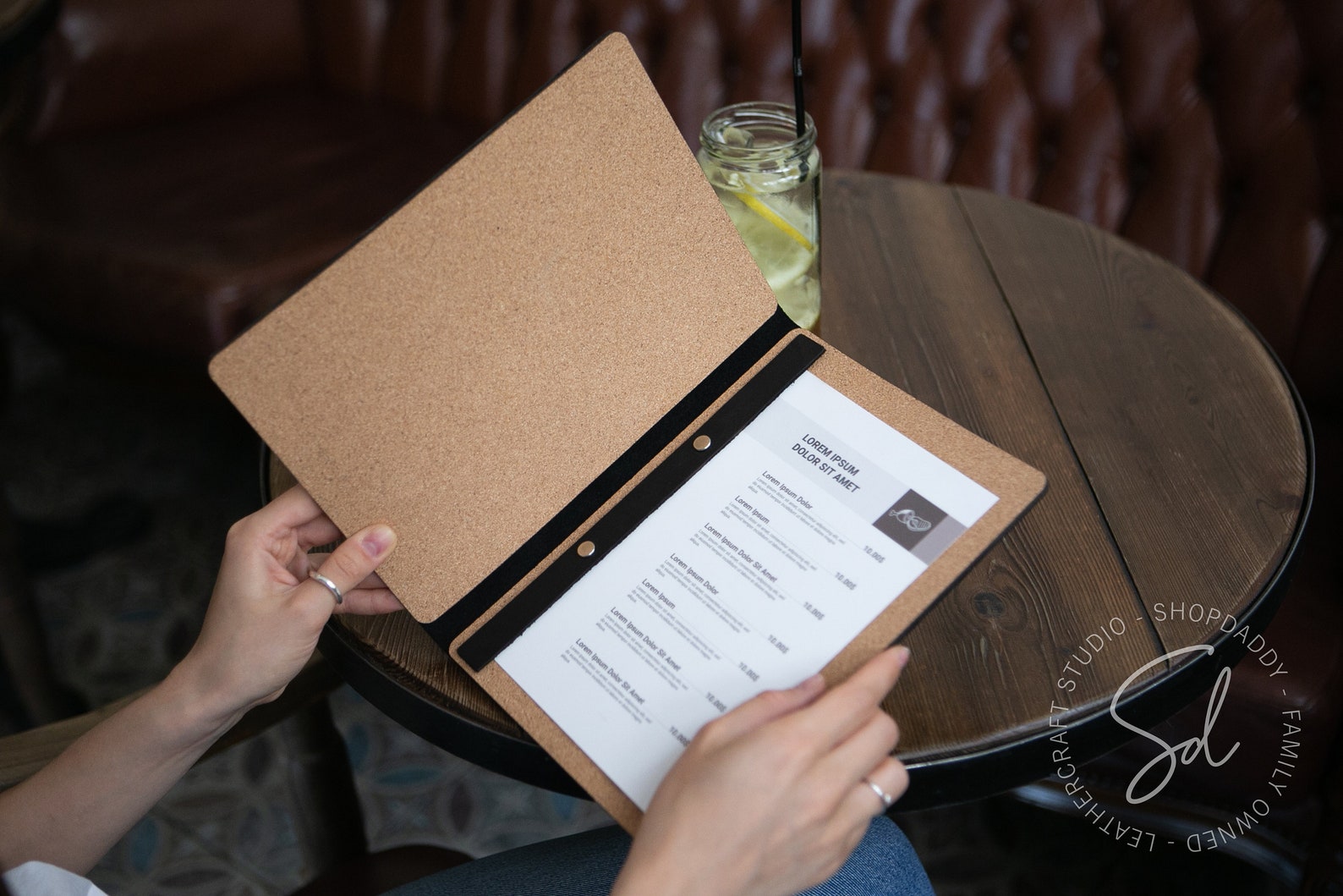 Leather Menu Cover With Cork Menu Book Cafe Restaurant Menu - Etsy UK