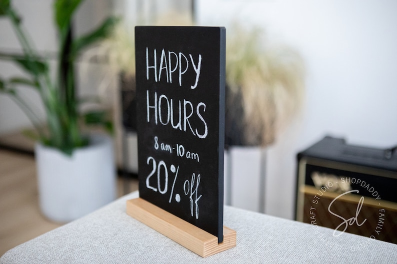 Wooden Chalkboard Sign Menu With Stand Letter Board Sign - Etsy