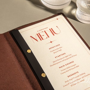 Leather Menu Cover, Custom Menu Folder, Restaurant Menu Book, Menu ...