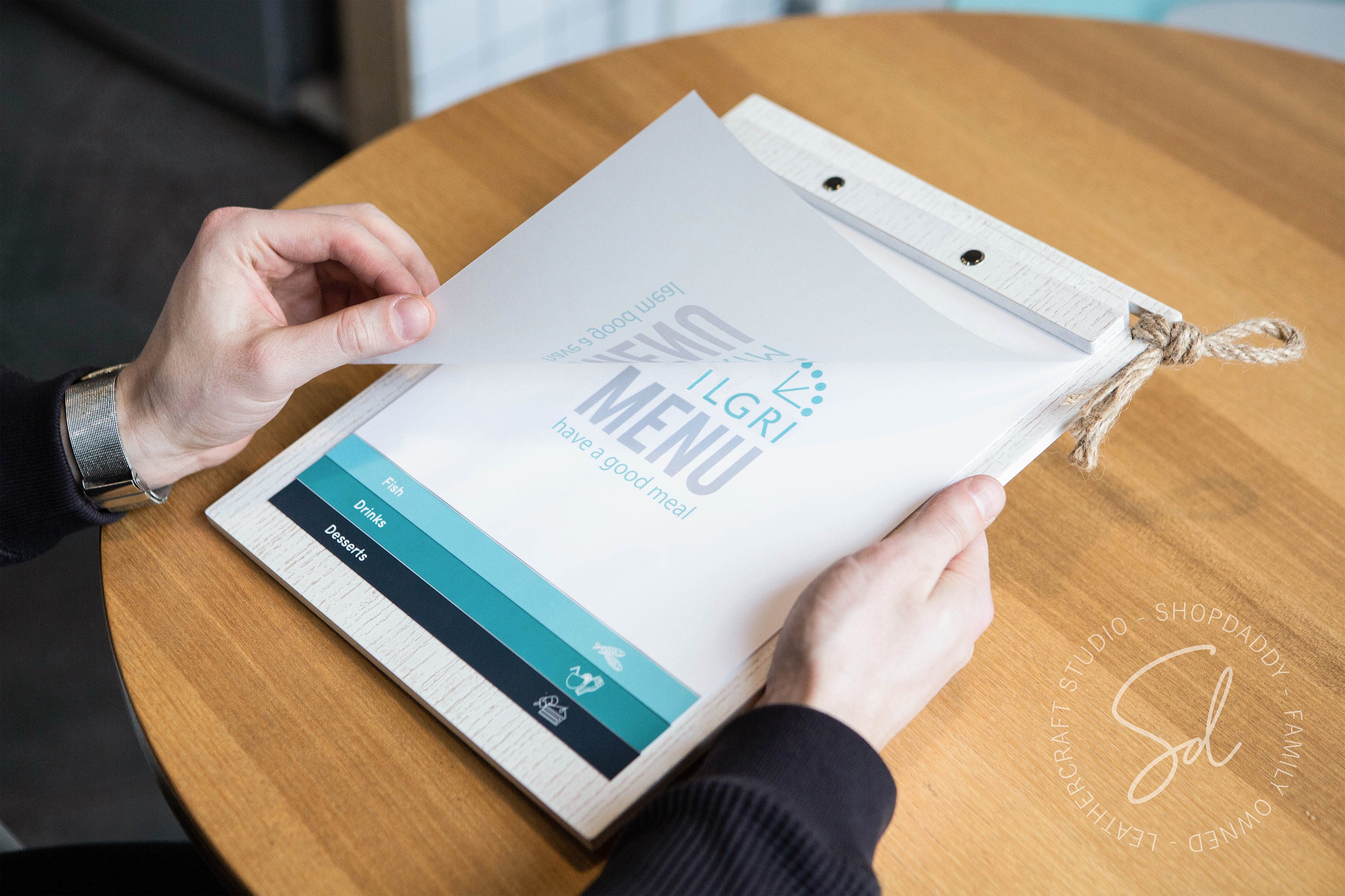 Wooden Menu Holder Restaurant Menu Covers Cafe Coffee Bar - Etsy