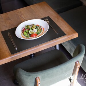 Leather Placemats, Cafe Bar Restaurant Table Mats, Square Place Mats ...