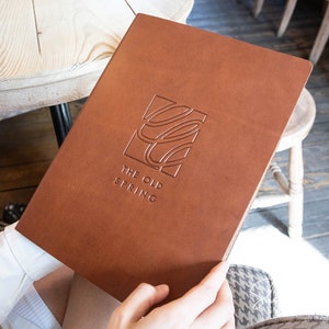 Custom Leather Menu Cover: Restaurant Menu Book for Food & Beverage - Etsy