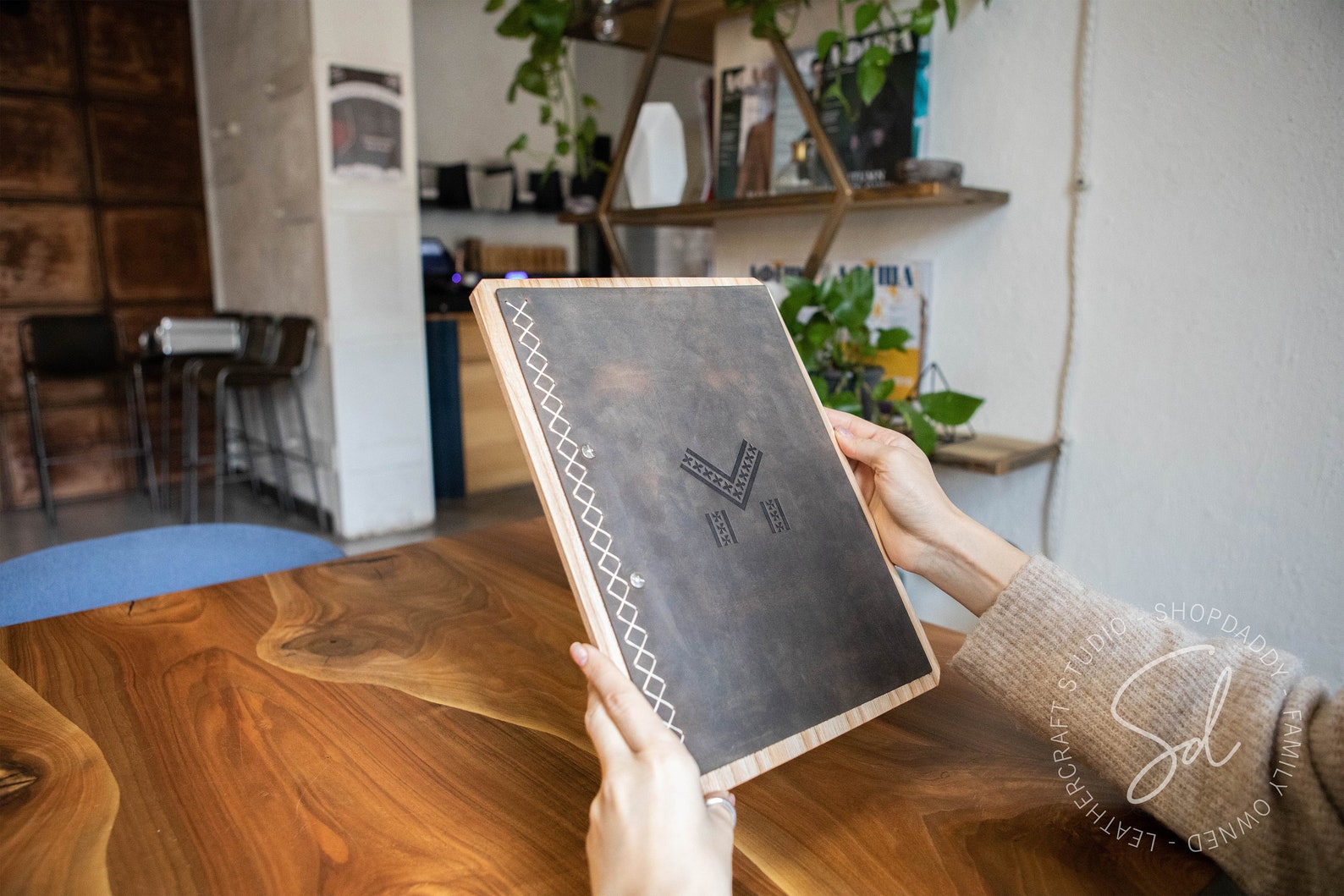 Cafe Bar Menu Board Restaurant Menu Covers Leather Wooden | Etsy