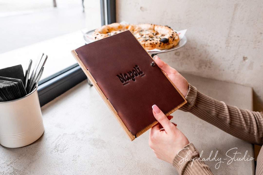Wooden Menu Holder, Custom Menu, Restaurant Menu Cover, Cafe Bar Menu ...