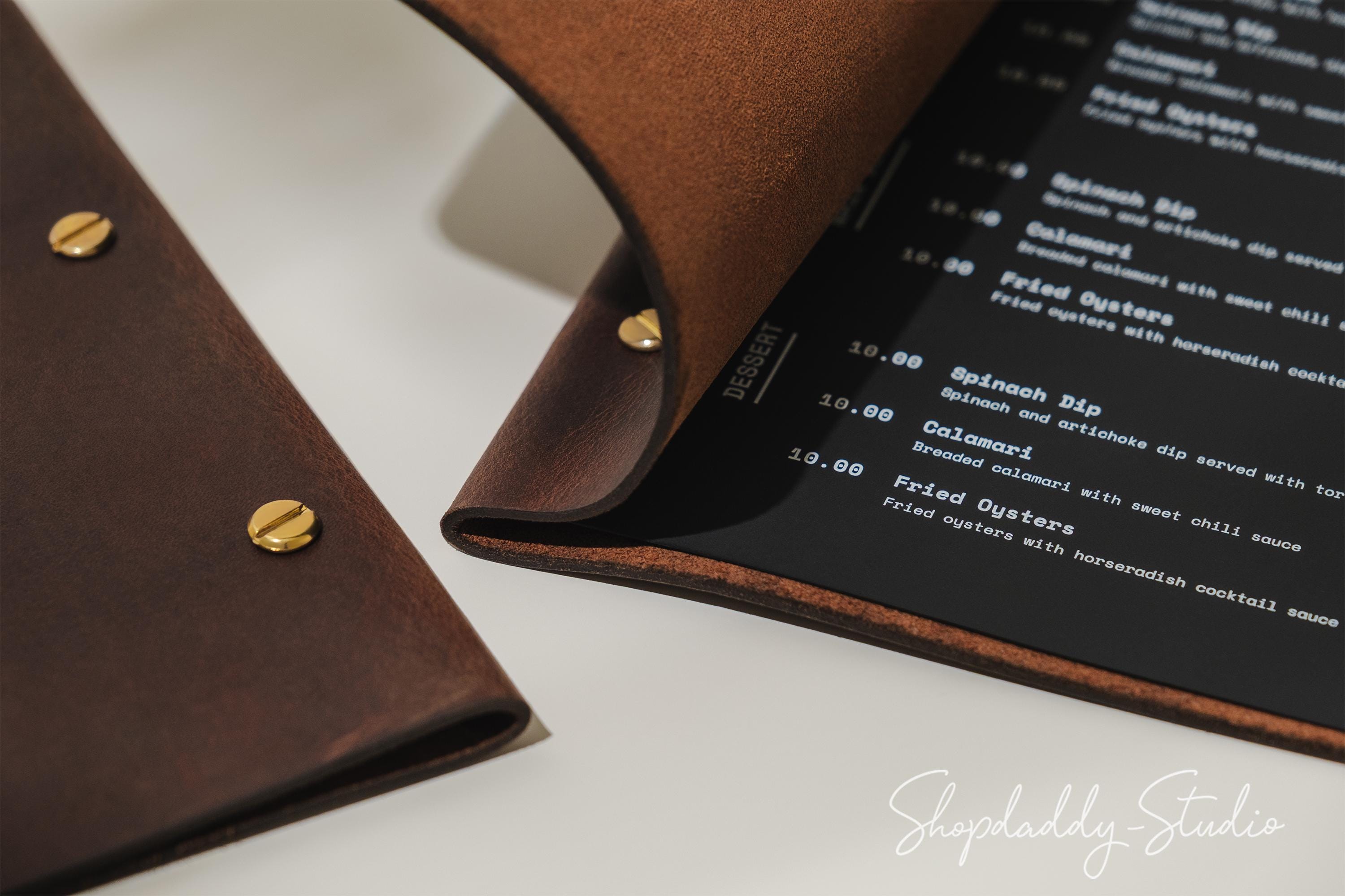Personalized Leather Menu Book: Restaurant Menu Covers - Etsy