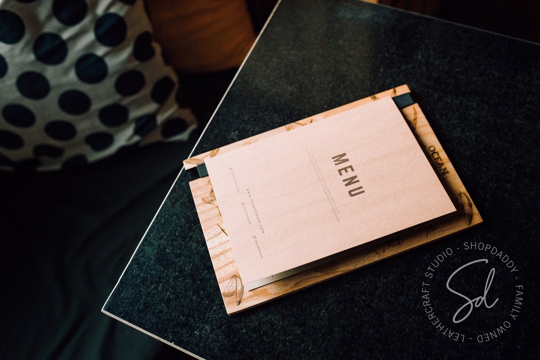 Wooden Menu Holder, Personalized Menu Board, Wood Menu, Custom Menu ...