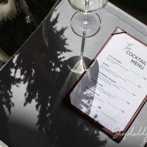 Leather Menu Holder, Restaurant Menu Cover, Custom Logo Menu Folder ...