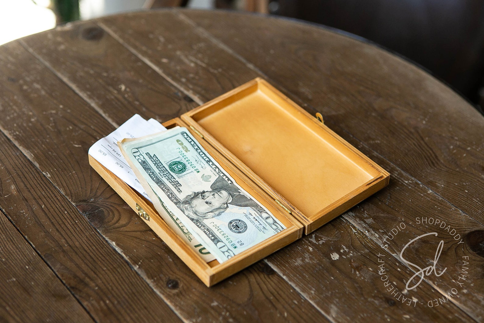 Wooden Check Presenter Box Receipt Holder Cafe Check Holder | Etsy