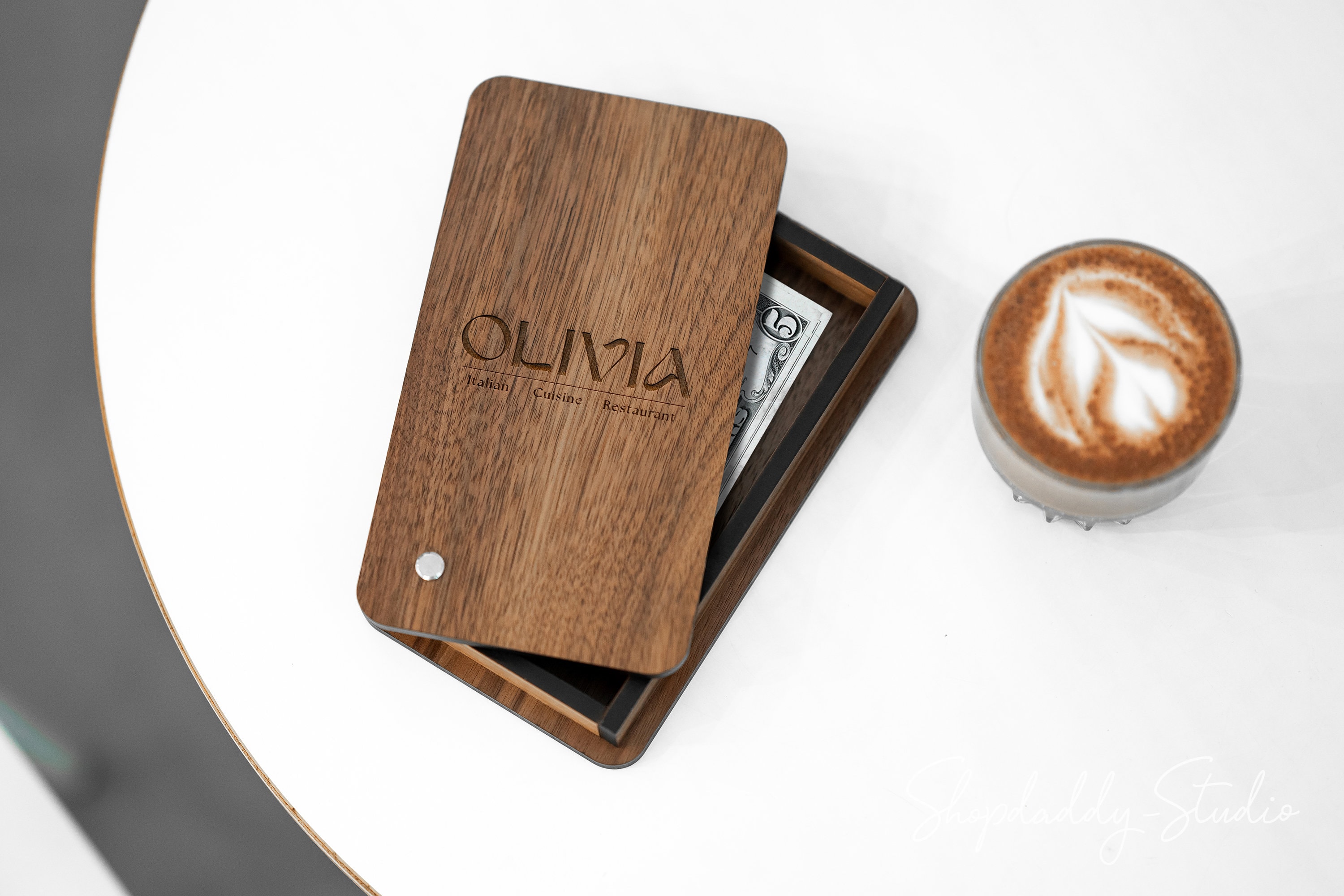 Wooden Check Presenter Box: Custom Bill Holder for Restaurant, Cafe ...