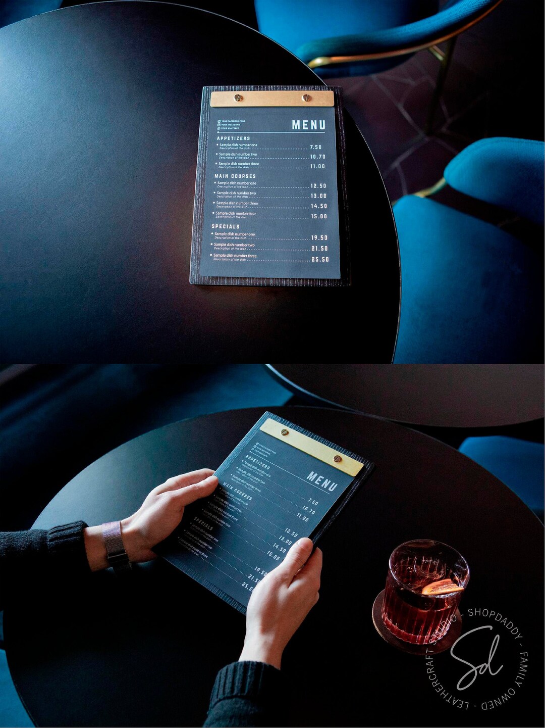 Wooden Clip Board Holder, Restaurant Menu Covers, Wood Menu Holder ...