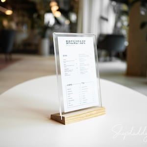 Table Menu Stand, Restaurant Table Tents, Table Top Display Stand for ...