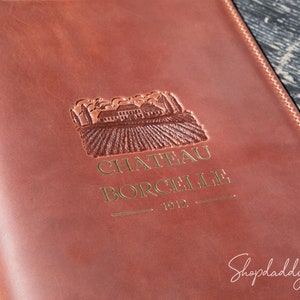 Custom Leather Menu Cover: Restaurant Menu Book With Plastic Sleeves - Etsy