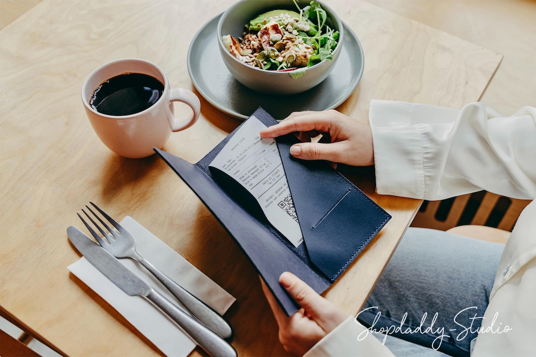 Leather Check Presenter, Custom Check Holder, Personalized Bill Holder ...