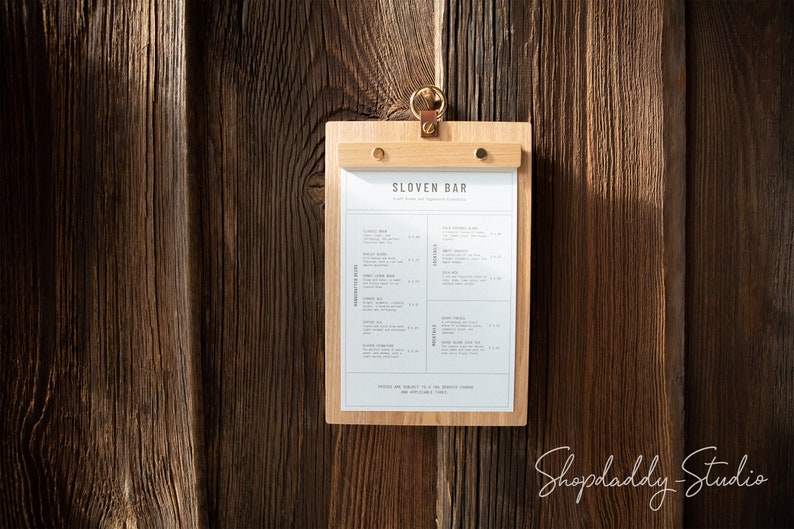 Wooden Menu Board: Custom Menu Display for Restaurant, Cafe & Bar - Etsy