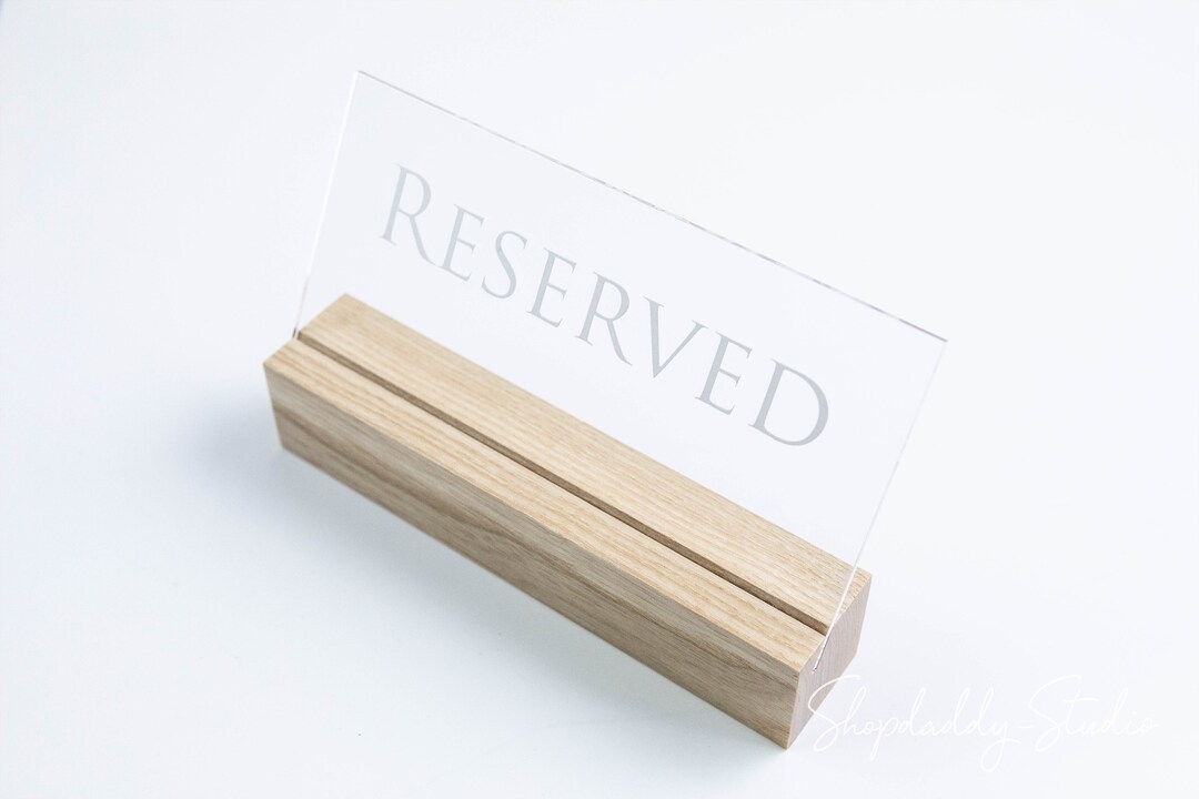 Personalized Acrylic Reserved Table Top Stand - Perfect for Restaurant ...