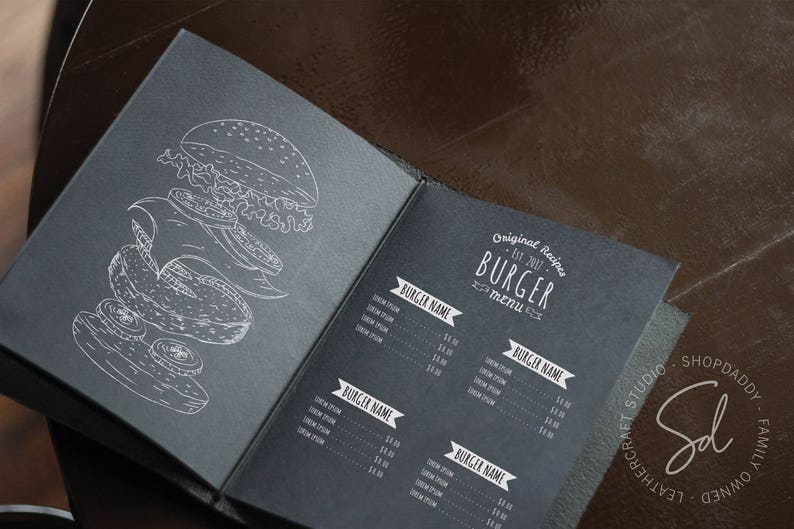 Restaurant Menu Cover Book Custom Personalized Menu Holders - Etsy