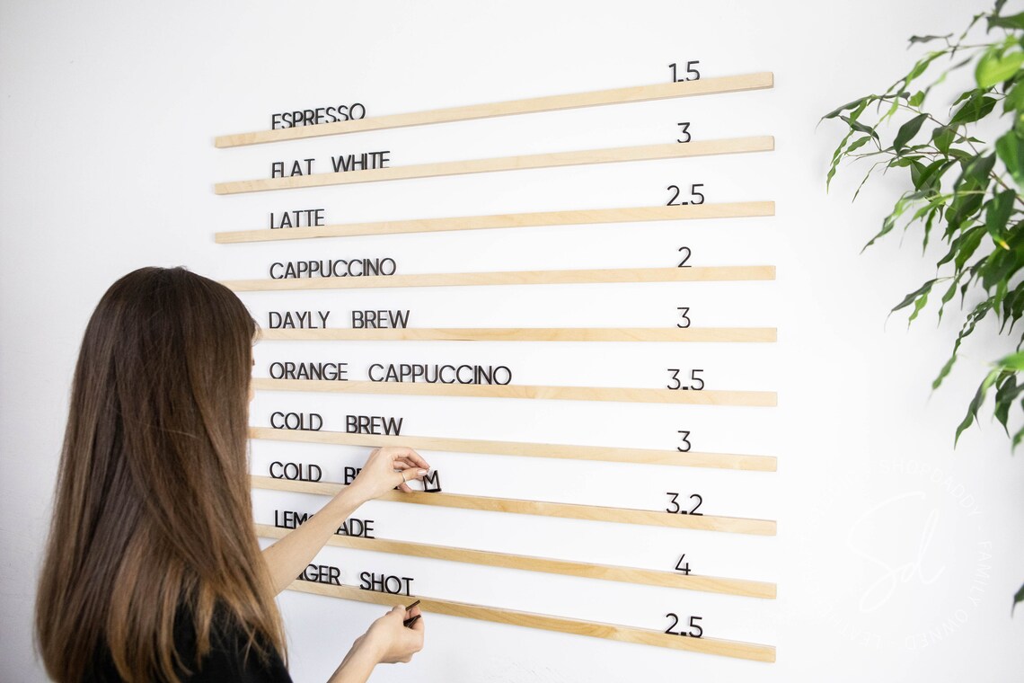 Letter Board Wall Menu Changeable Letter Board Message | Etsy