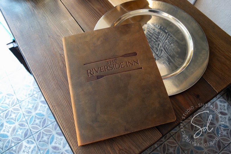 Custom Leather Menu Cover: Restaurant Menu Holder for Food & Drink - Etsy