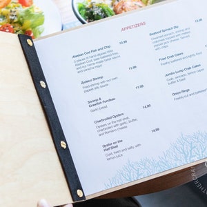 Restaurant Menu Covers, Wooden Menu Holder 8.5x11, Cafe Bar Menu Board ...