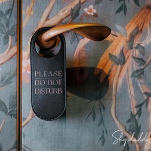 Custom Leather 'do Not Disturb' Door Hanger: Personalized Hotel Sign - Etsy