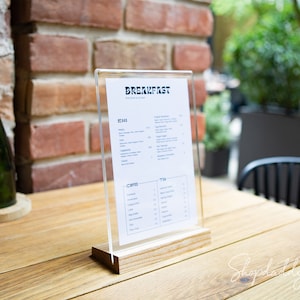 Table Menu Stand, Restaurant Table Tents, Table Top Display Stand for ...