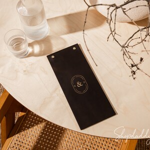 Leather Menu Cover, One Page Menu, Custom Menu Holder, Restaurant Menu ...
