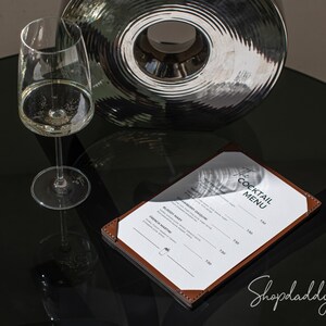 Leather Menu Holder, Restaurant Menu Cover, Custom Logo Menu Folder ...