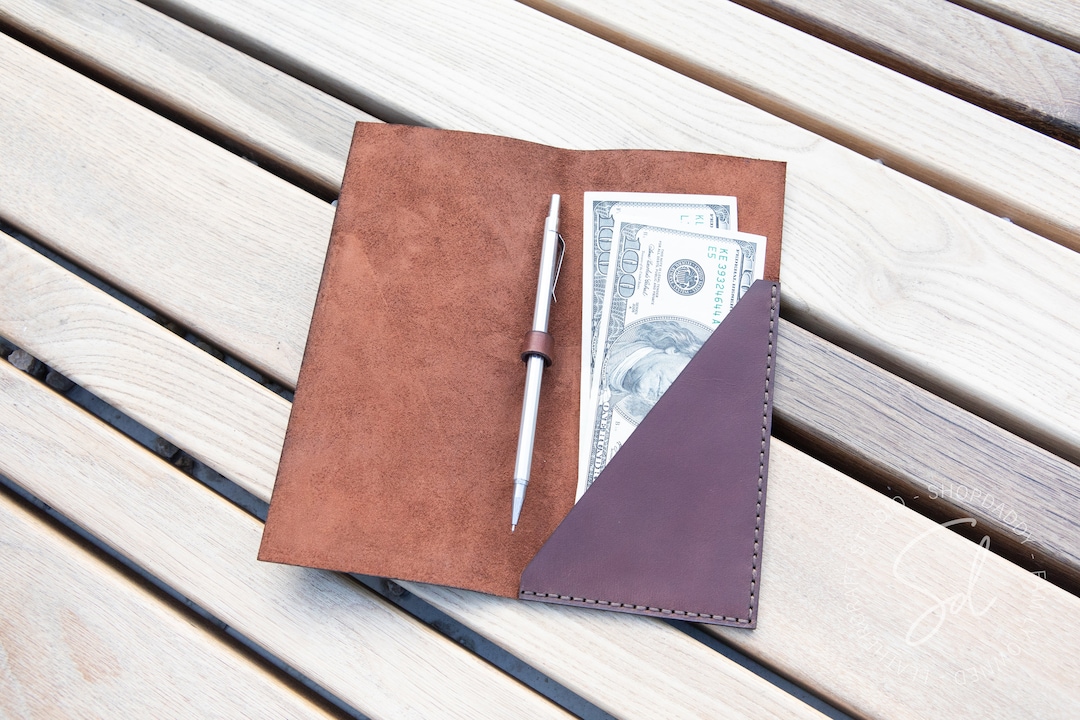 Brown Leather Check Presenter, Cafe Bar Check Holder, Personalized ...