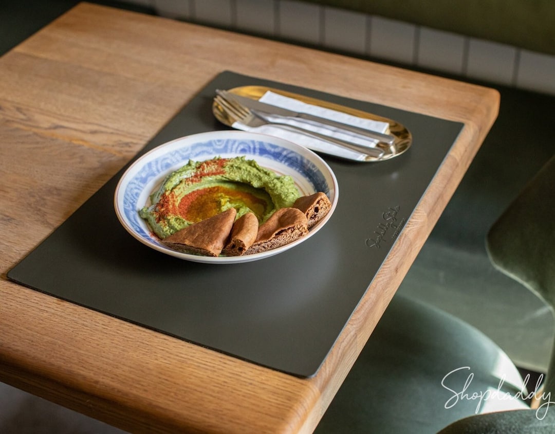 Leather Placemats, Cafe Bar Restaurant Table Mats, Square Place Mats ...