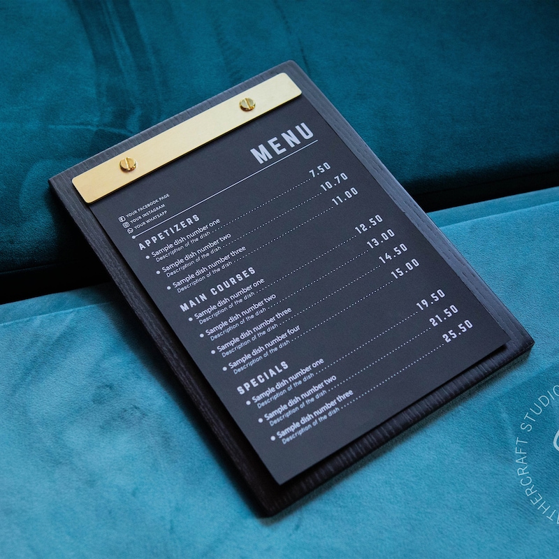 Restaurant Menu Clipboard - Etsy
