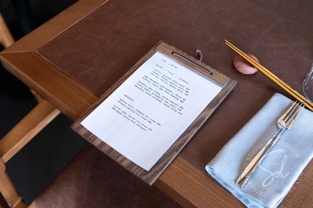 Wooden Menu Holder Board Personalized, Restaurants Cafe Bars Table Menu ...