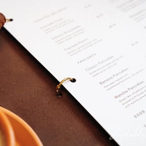 Leather Menu Cover: Custom Menu Folder With Debossed Logo for ...