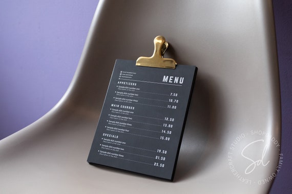 Wooden Clip Board Binder Restaurant Menu Covers Wood Menu | Etsy