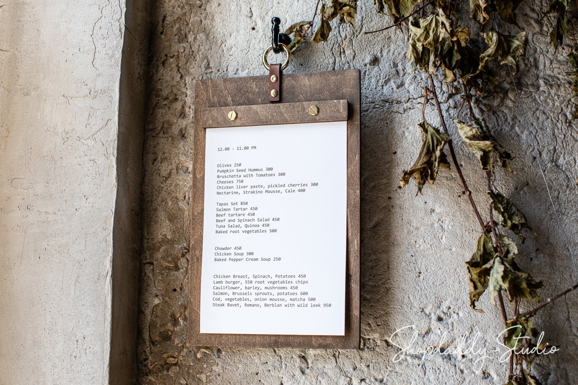 Menu Holders for Restaurants Covers Restaurant Wall Menu - Etsy