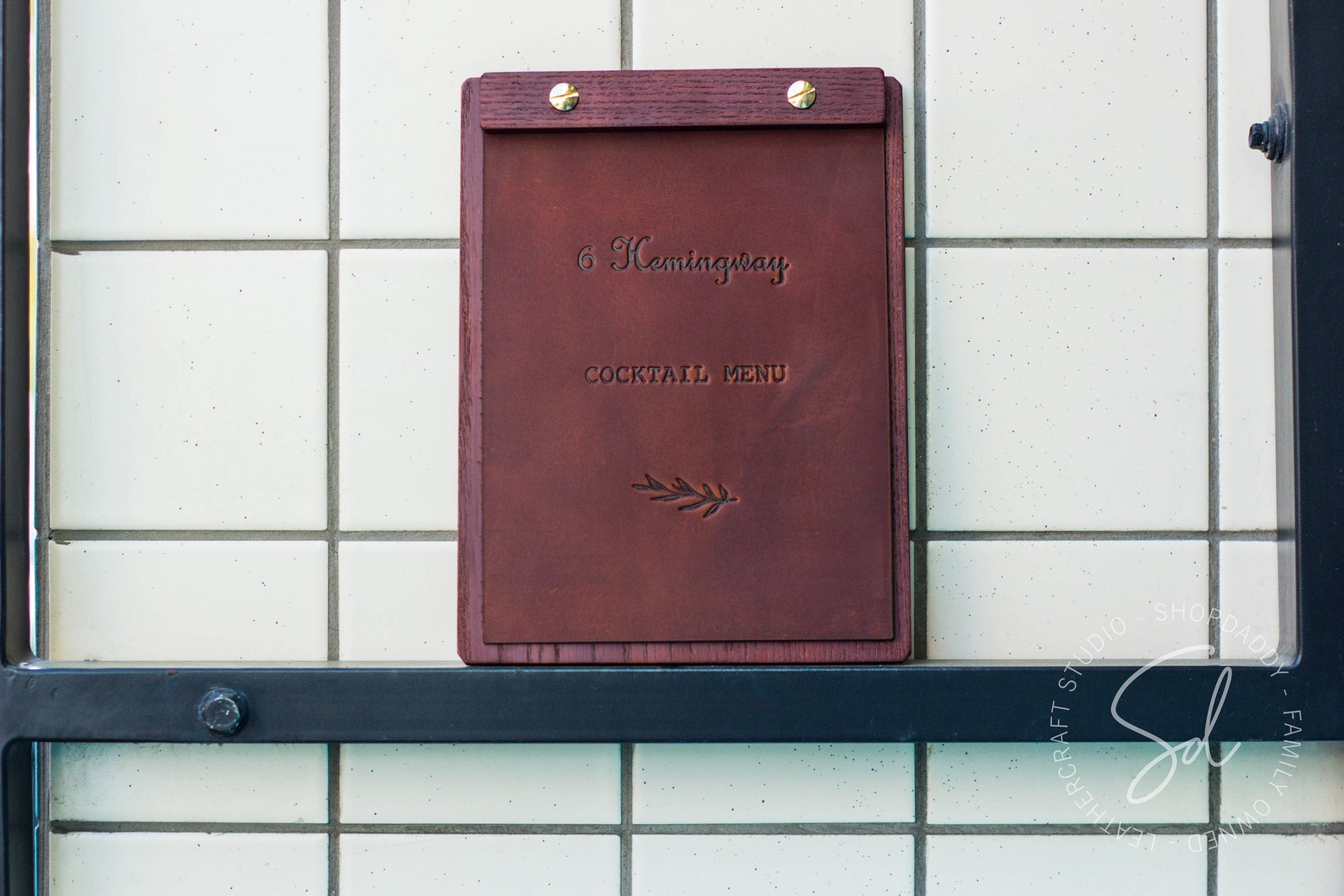 Leather Restaurant Menu Covers Wooden Menu Holder Cafe Bar | Etsy